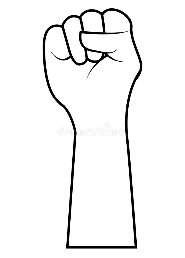 Hand fist poster stock vector. Illustration of human - 212439219