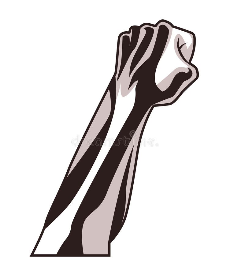 Hand fist poster stock vector. Illustration of human - 212439219