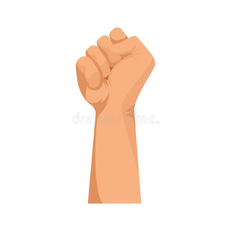 Hand fist poster stock vector. Illustration of human - 212439219