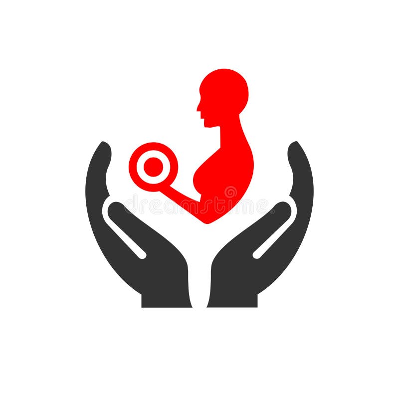 Hand Fitness Logo Design. Fitness Logo with Hand Concept Vector Stock ...