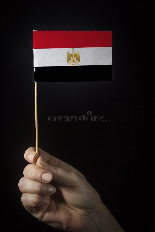 Hand with flag of Egypt stock image. Image of country - 174374175