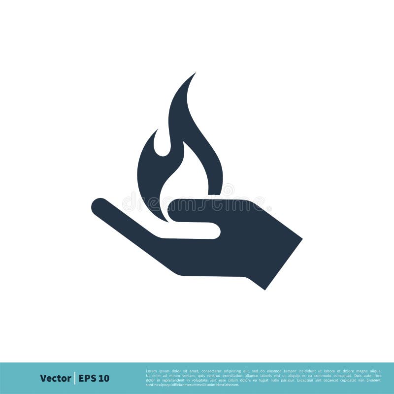 Hand flame logo stock vector. Illustration of graphic - 31806134