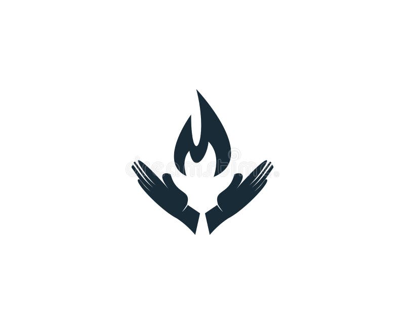 Hand flame logo stock vector. Illustration of graphic - 31806134