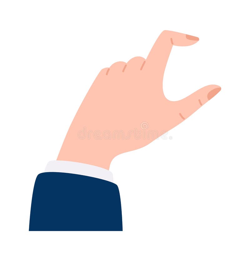 Hand Flat Icon Finger Showing Gesture Stock Vector - Illustration of ...