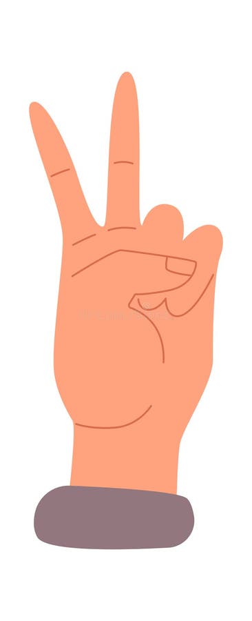 Hand Flat Icon Showing Different Fingers Stock Vector - Illustration of ...