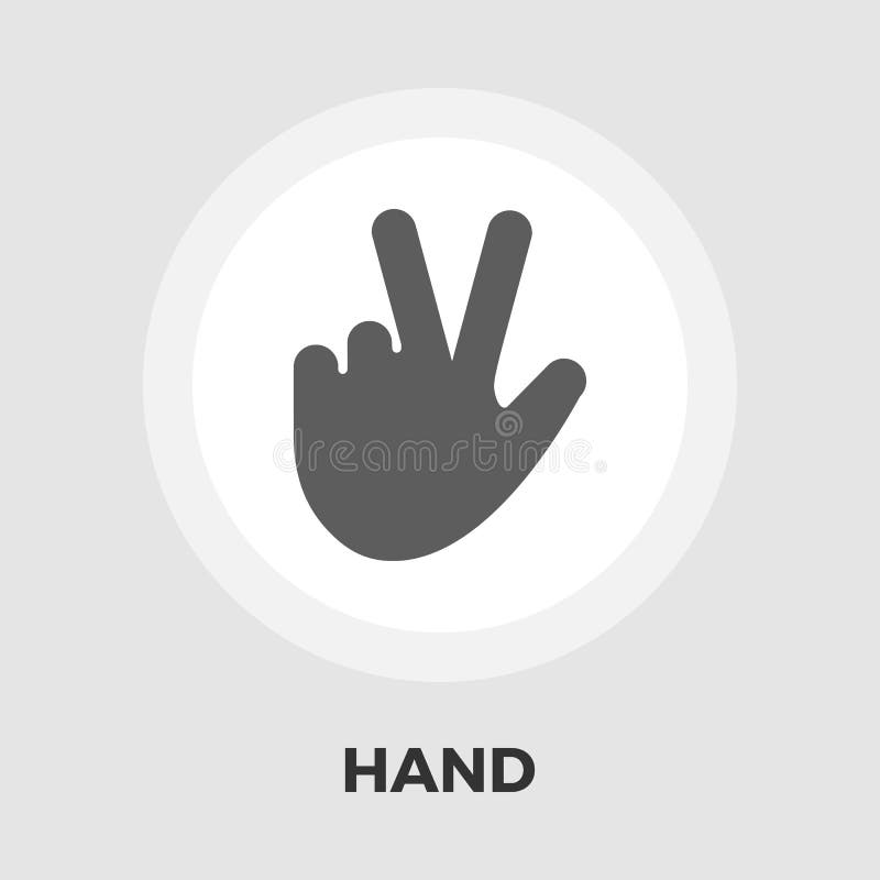 Hand flat icon stock vector. Illustration of cool, finger - 97577328