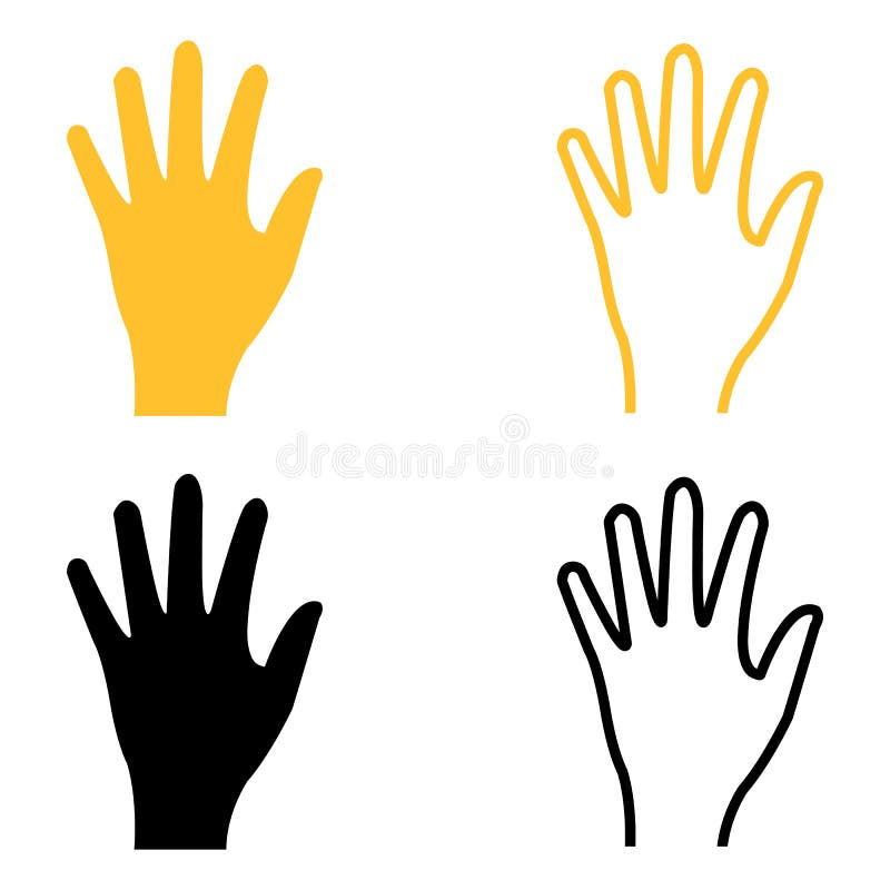 Hand Flat Illustration with White Background Stock Vector ...