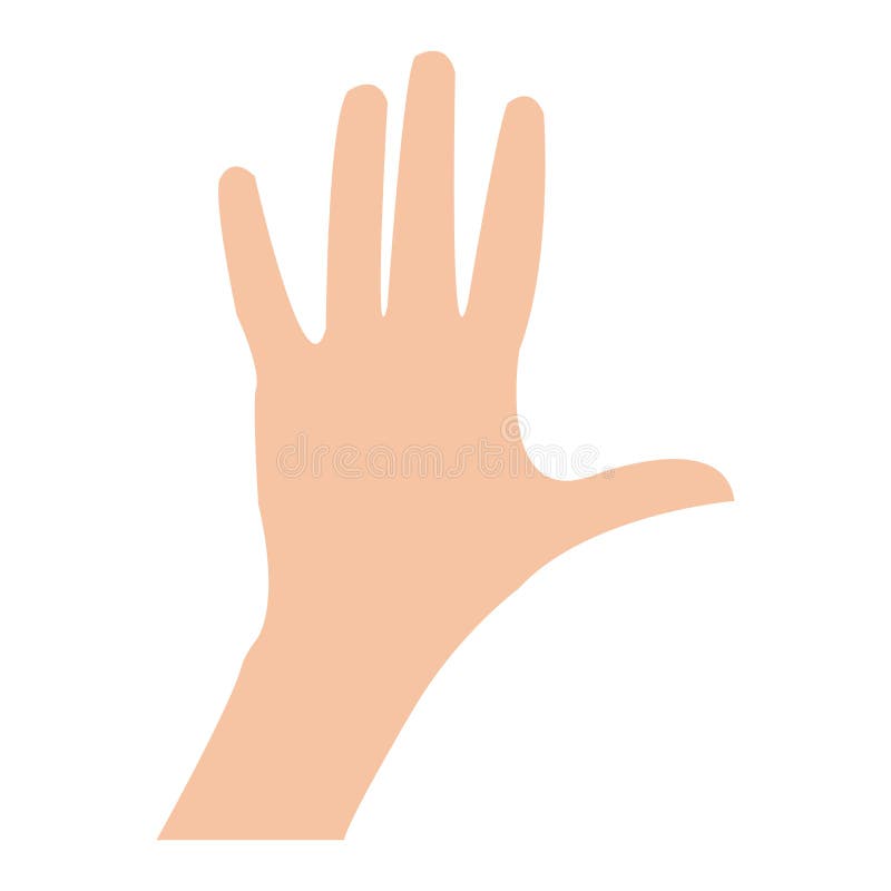 Hand Flat Illustration with White Background Stock Vector ...
