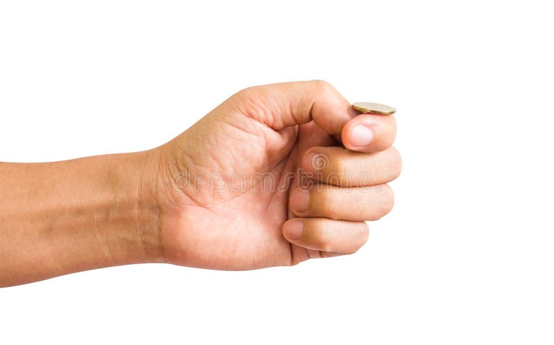 Hand ready to flip coin stock image. Image of human, finance - 35180255