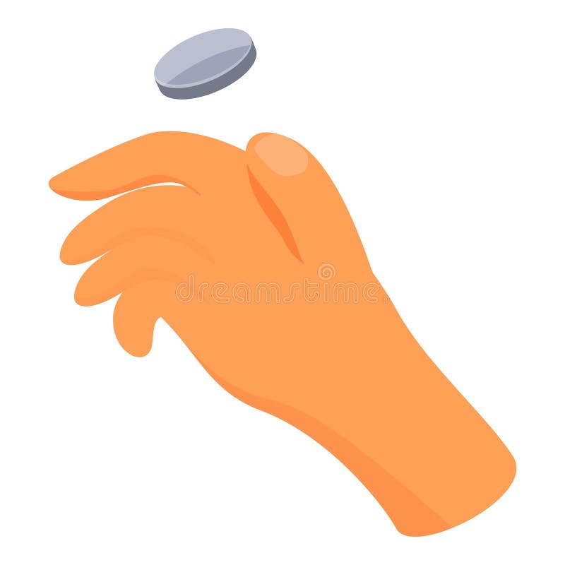 Hand Flipping Coin Making Decision Stock Image - Image of gamble, flip ...