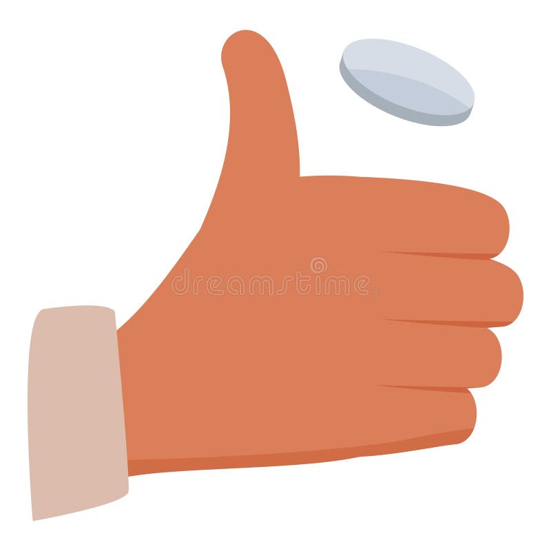 Hand Flipping Coin Making Decision on White Background Stock Vector ...