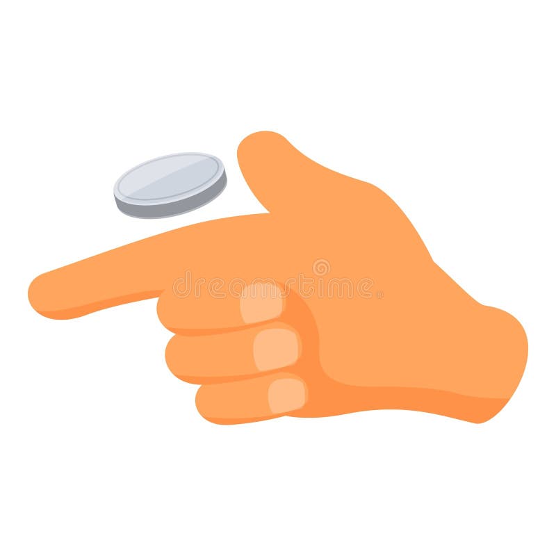 Hand flipping a coin stock image. Image of luck, heads - 25568769