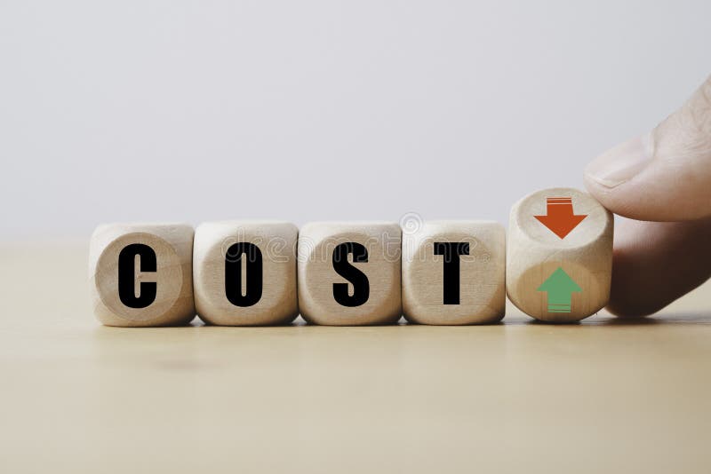 Hand Flipping between Green Up Arrow and Red Down Arrow with Cost ...