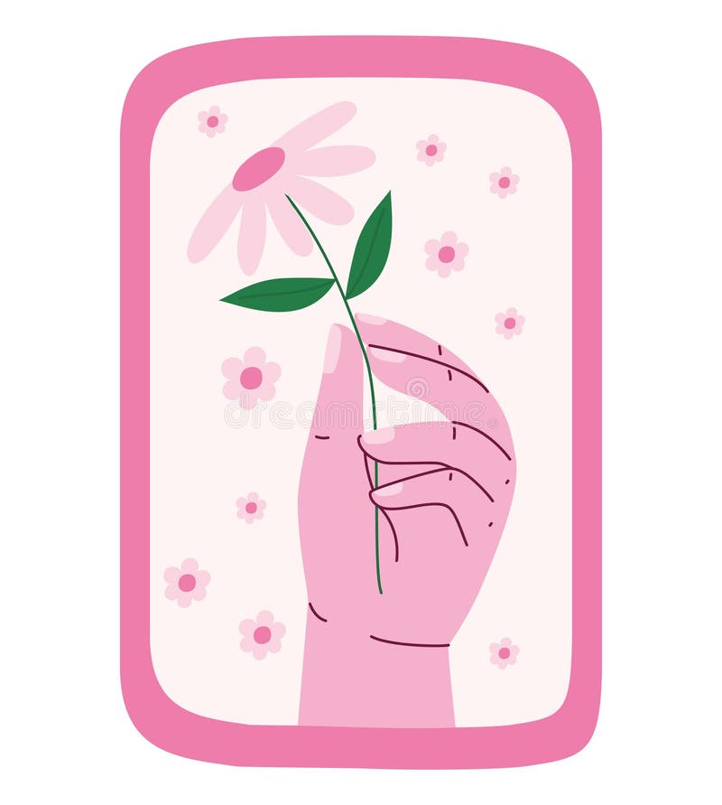 Hand with a flower stock vector. Illustration of protest - 270805697