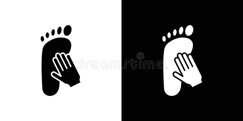 Hand and Foot Icon Art Design Illustration Stock Vector - Illustration ...