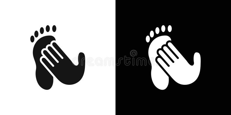 Hand and Foot Icon Logo Set Vector Stock Vector - Illustration of ...