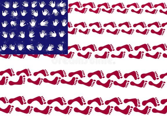 Hand Footprint Flag Stock Illustrations – 57 Hand Footprint Flag Stock ...