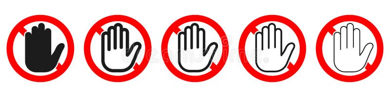 Hand Forbidden Sign. Stop Hand Sign Isolated Stock Illustration ... Hand Forbidden Sign. Stop Hand Sign Isolated Stock Illustration ...