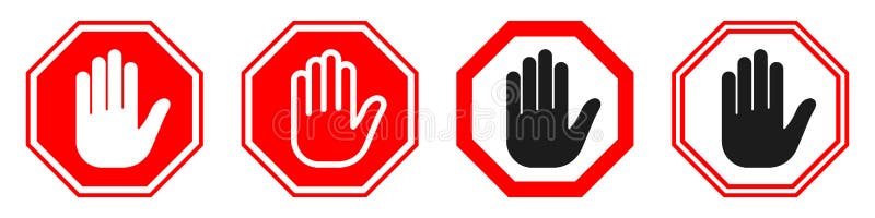 Hand Forbidden Sign. Stop Hand Sign Isolated Stock Illustration ... Hand Forbidden Sign. Stop Hand Sign Isolated Stock Illustration ...