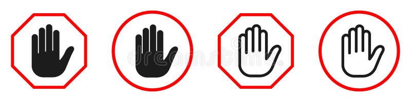 Hand Forbidden Sign. Stop Hand Sign Isolated Stock Illustration ... Hand Forbidden Sign. Stop Hand Sign Isolated Stock Illustration ...