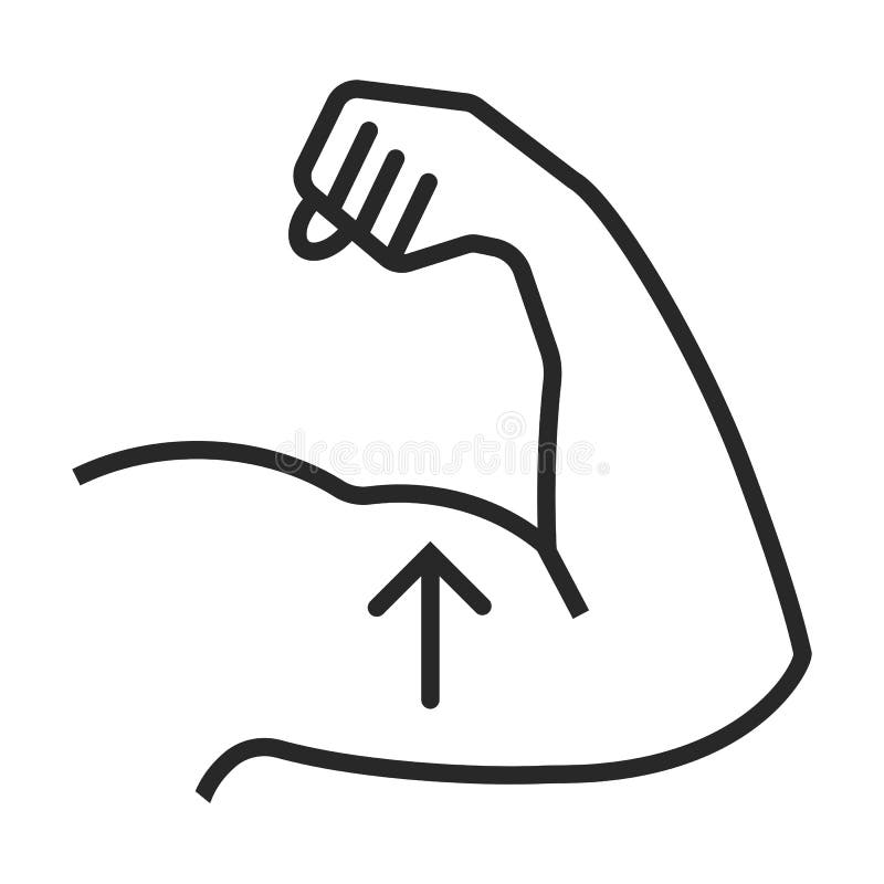 Hand force icon stock illustration. Illustration of muscular - 92728438