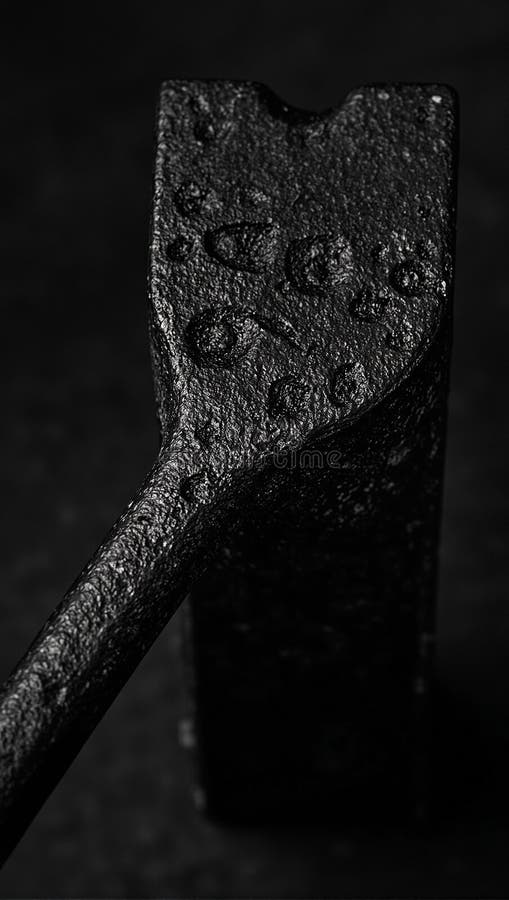 Hand Forged Iron Close Up with Visible Hammer Marks Exuding Strength ...