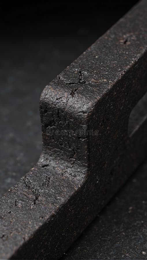 Hand Forged Iron Close Up with Visible Hammer Marks Exuding Strength ...