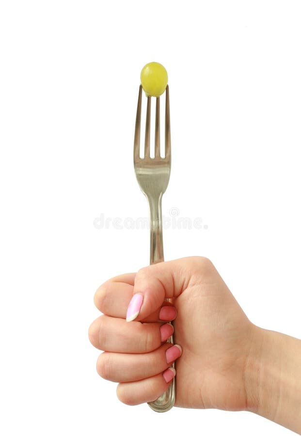 Hand with a fork stock photo. Image of vegetarianism - 10729936