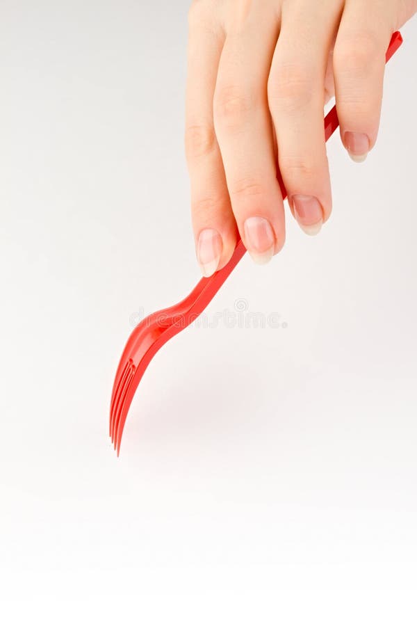Hand and fork stock image. Image of person, cooking, finger - 18862003