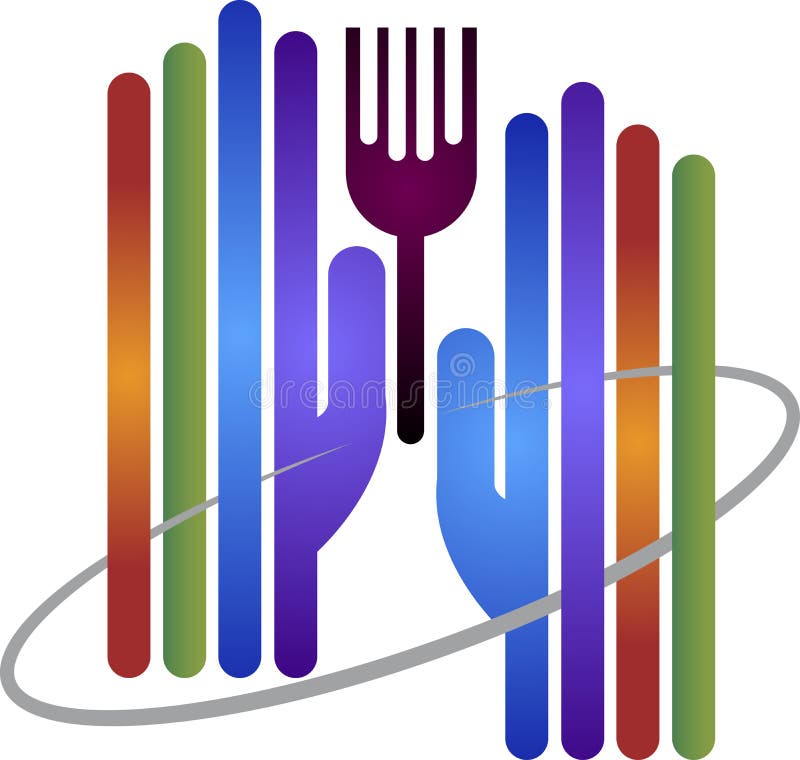Fork logo stock vector. Illustration of abstract, decoration - 22554695