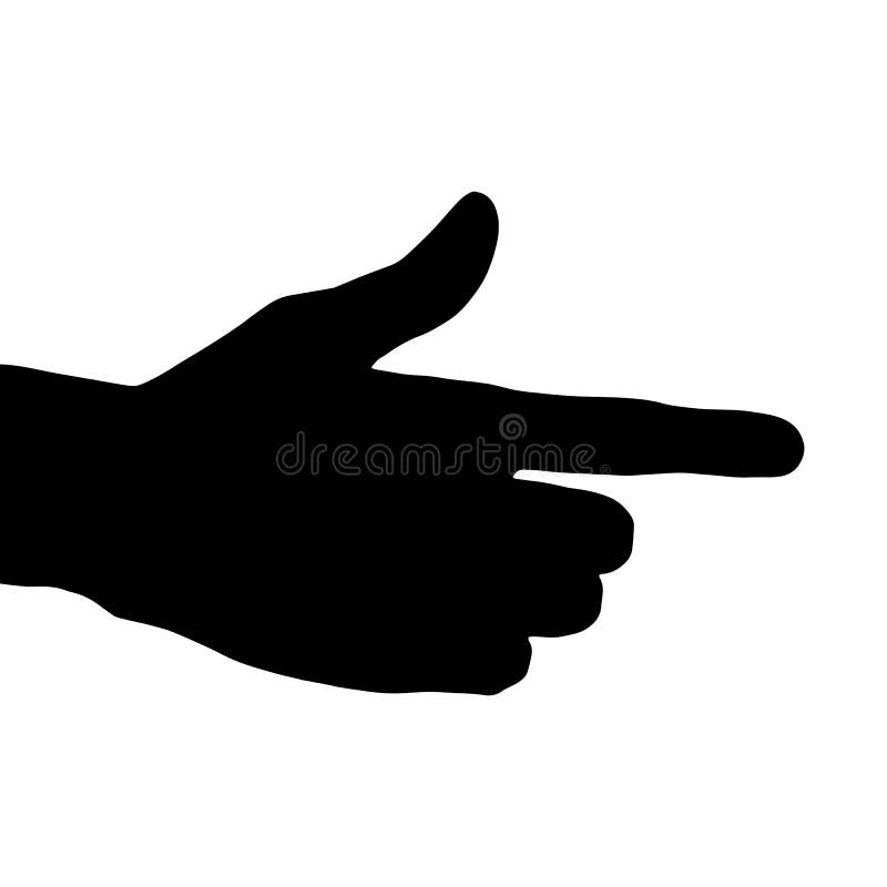 Hand in the Form of a Pointer Stock Illustration - Illustration of ...