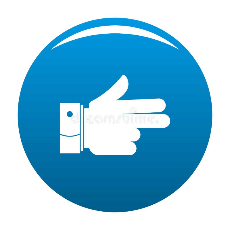 Hand forward icon blue stock illustration. Illustration of human ...