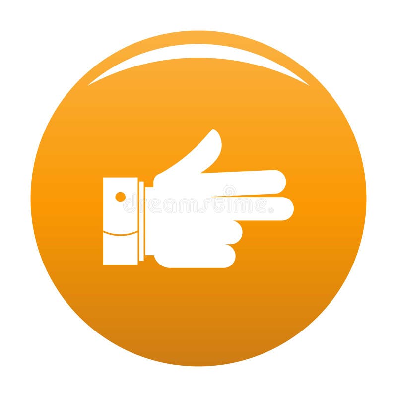 Hand Forward Icon Vector Orange Stock Vector - Illustration of finger ...