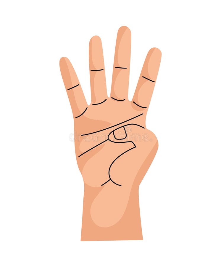 Four Fingers Stock Illustrations – 1,606 Four Fingers Stock ...