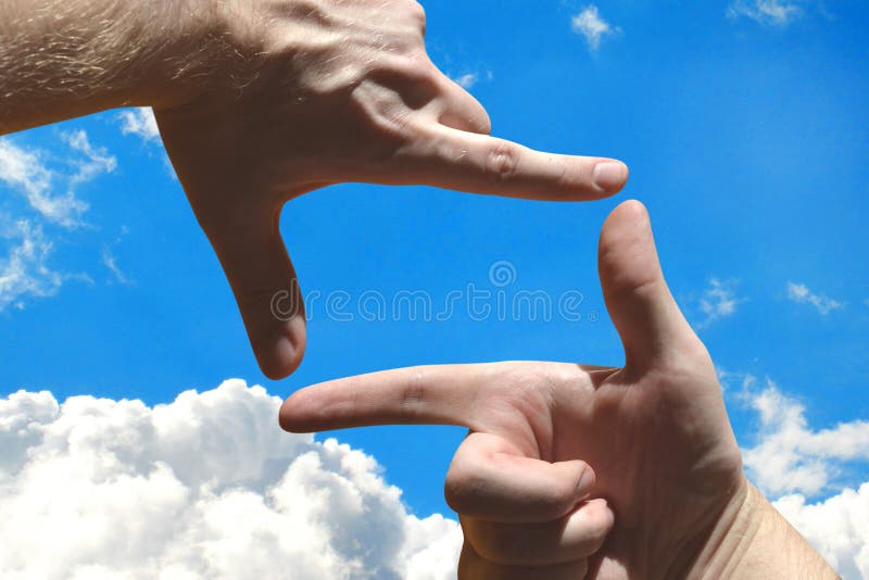 Finger Frame - Taking Photos Concept, Sky Stock Image - Image of human ...