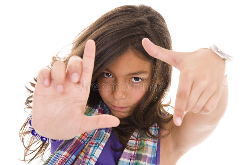 Hand frame stock photo. Image of brunette, attractive - 9834854