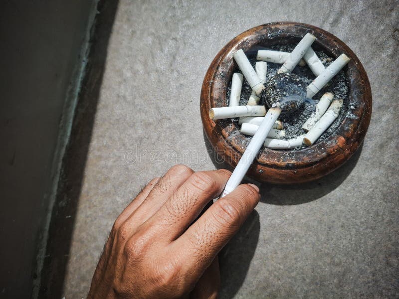 Hand in Frame with Cigarette Stock Image - Image of health, closeup ...