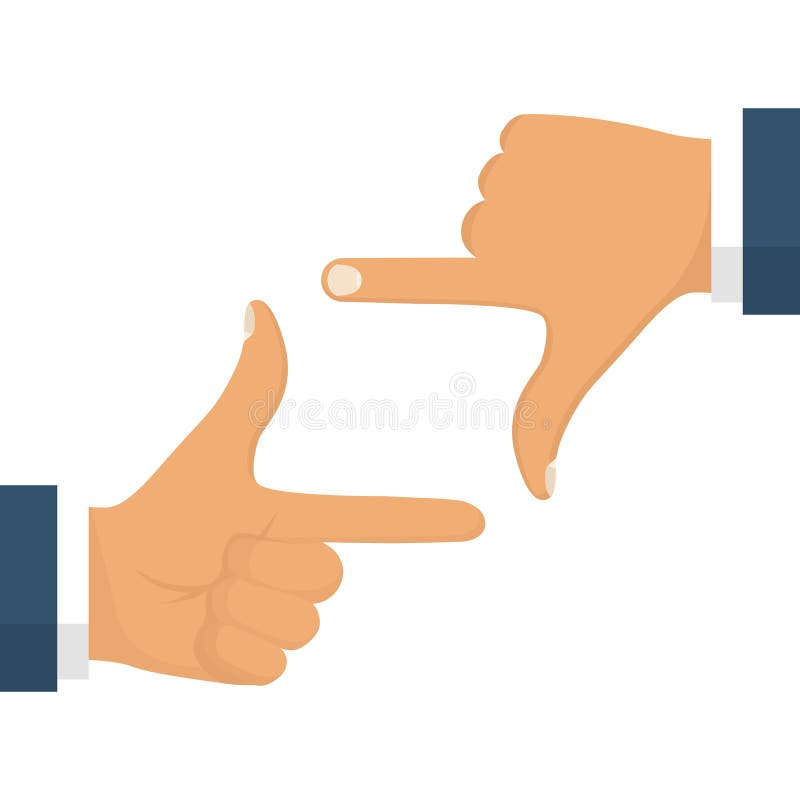 Hand frame isolated stock vector. Illustration of place - 92165839