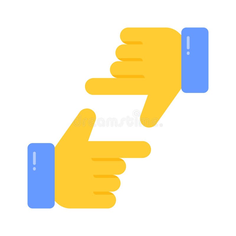 Hand Framing or Cropping a Camera Photo, Director Hand Gesture Icon ...