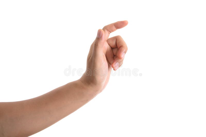 A Relaxed Hand Stretched Out in Front of a White Background Stock Photo ...