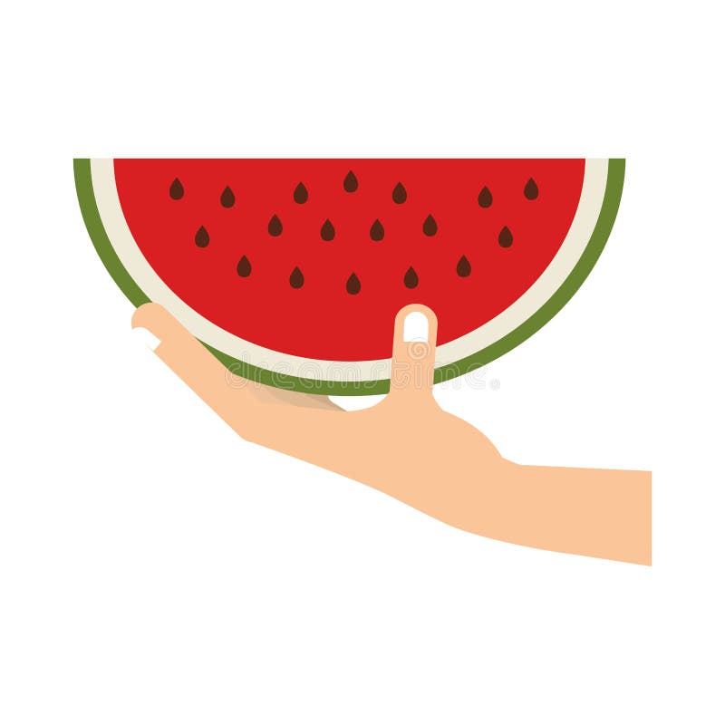 Hand with fruit stock illustration. Illustration of dinner - 85316176