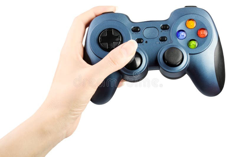 Hand with Gamepad 3 stock photo. Image of device, games - 49554430