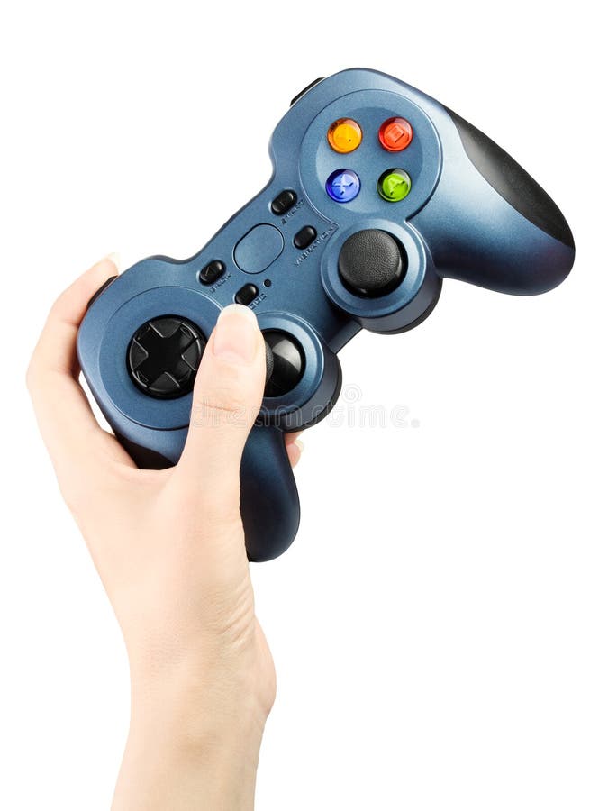 Hand with Gamepad 3 stock photo. Image of device, games - 49554430