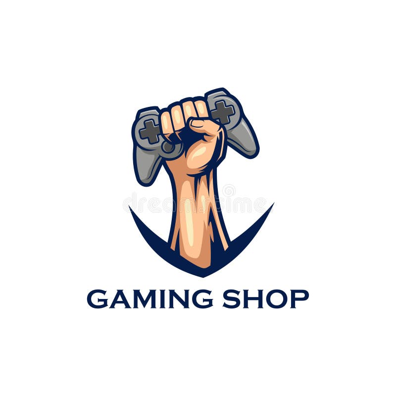 Hand Gaming Controller Joystick Fun Game Stock Vector - Illustration of ...