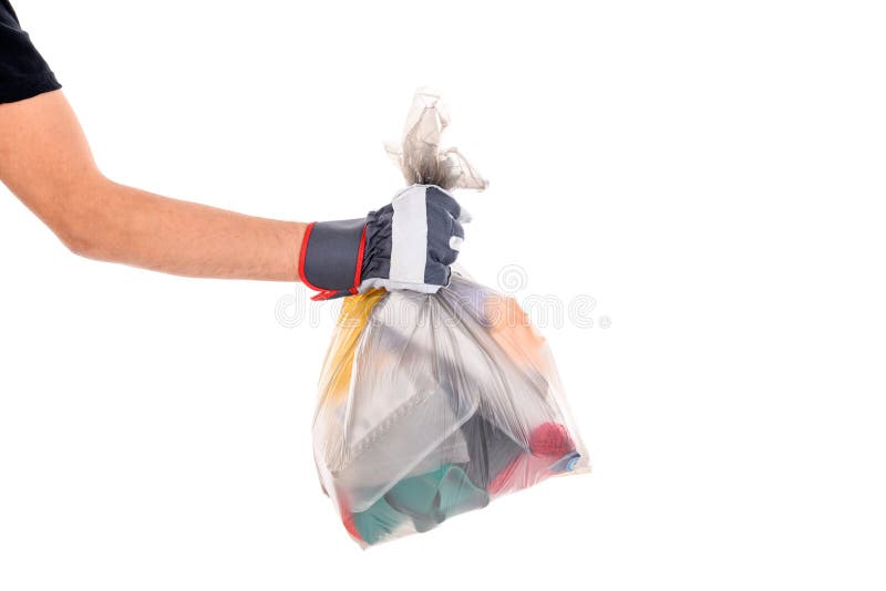 Hand with garbage stock photo. Image of disposal, hand - 10441188