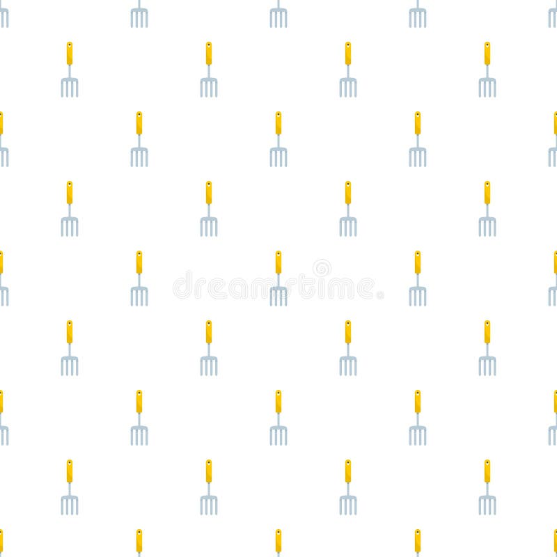 Hand Garden Rake Pattern Seamless Vector Stock Vector - Illustration of ...