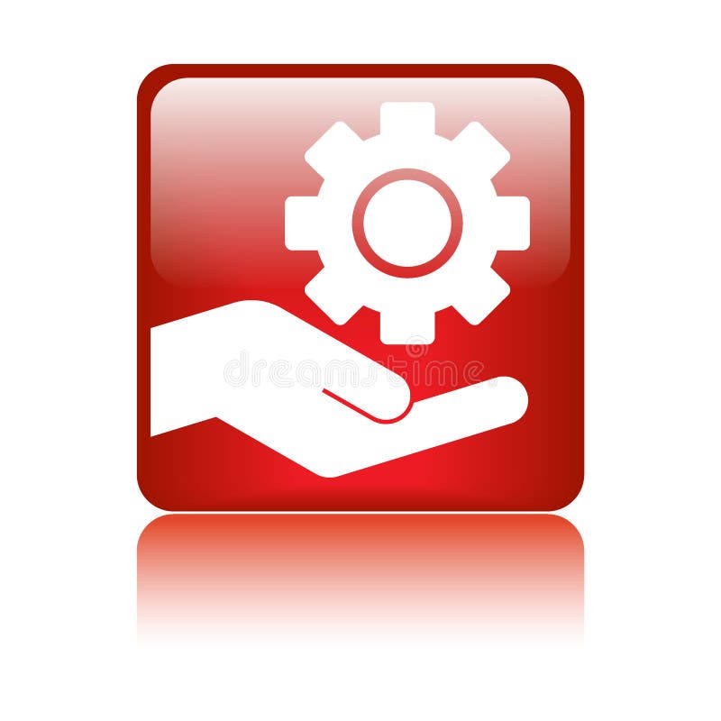Hand and gear stock vector. Illustration of creative - 28514861