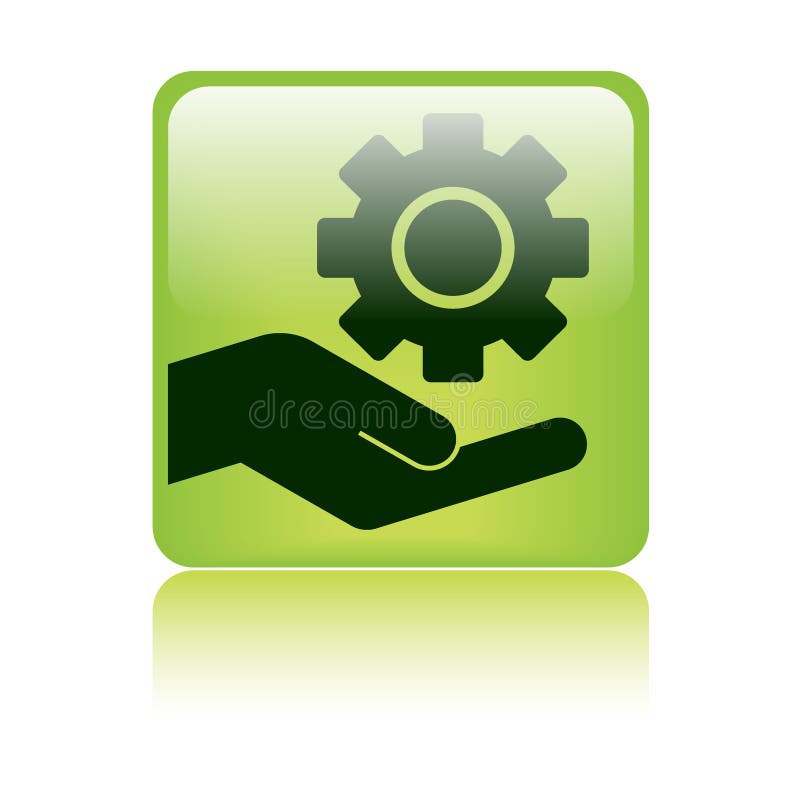 Hand and gear stock vector. Illustration of creative - 28514861