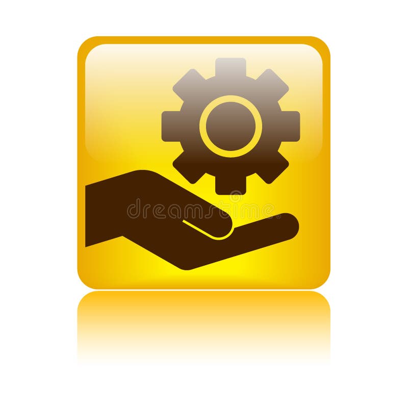 Hand and gear stock vector. Illustration of creative - 28514861