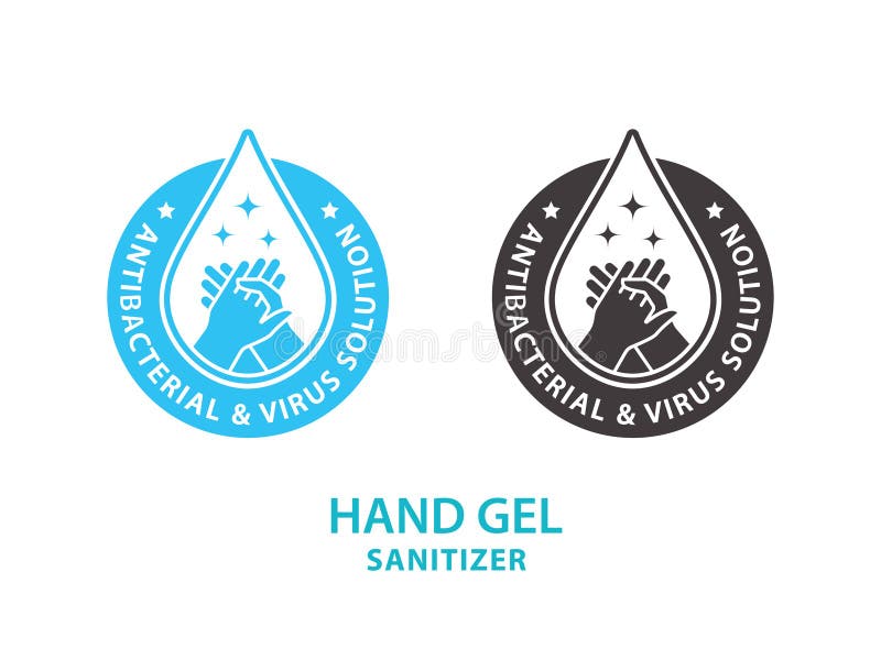 Hand Gel Sanitizer Logo. Vector Illustration. Stock Vector ...
